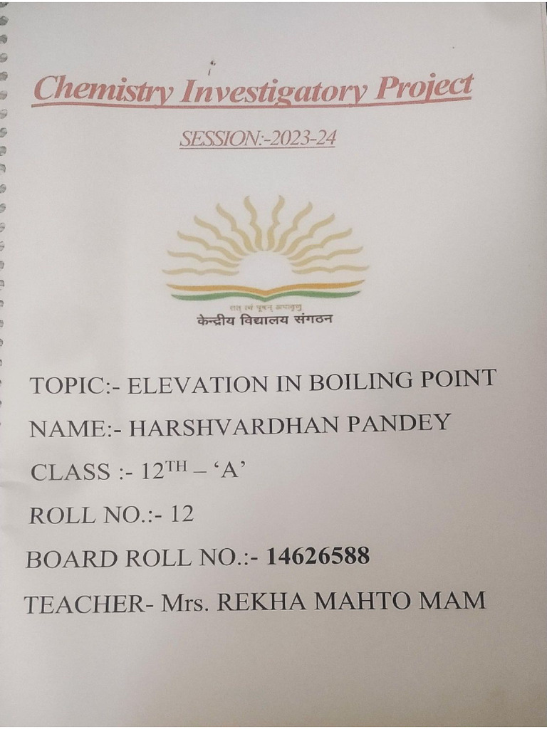 Elevation in Boiling Point | PDF