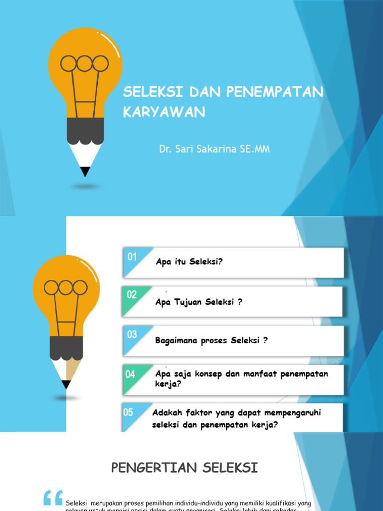 Pengertian dan Proses Seleksi Karyawan | PDF