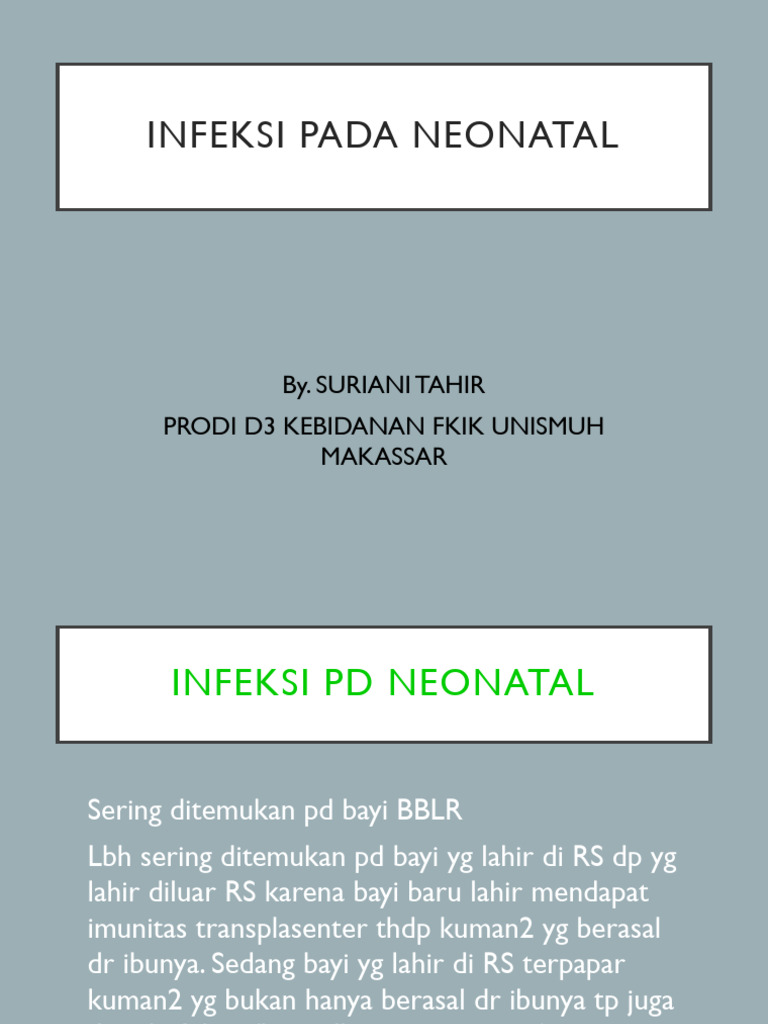 Infeksi PD Neonatal | PDF