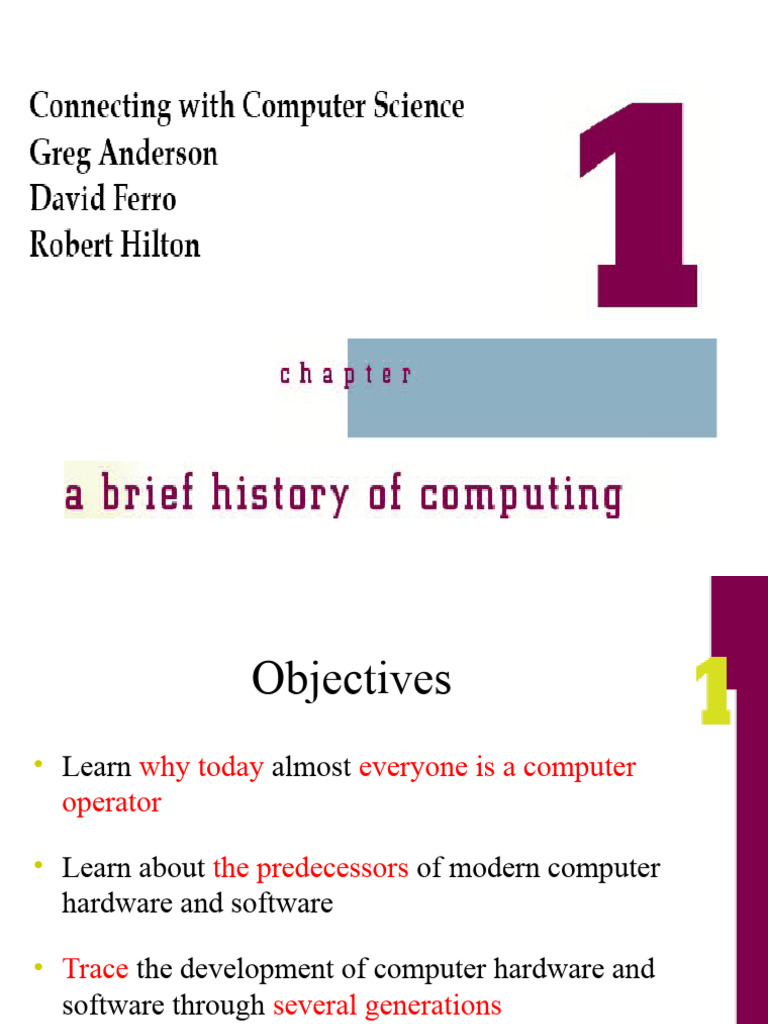 01-Chapter01-A Brief History of Computing | PDF | Programming | Computer Program
