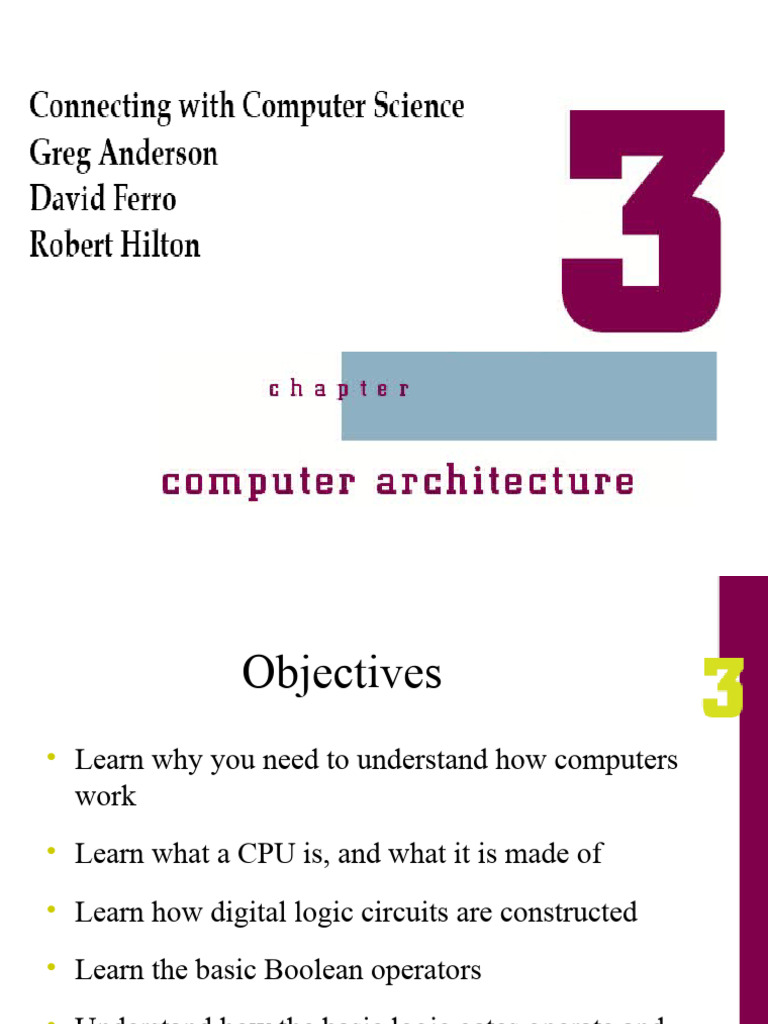 02 Chapter03 Computer Architecture | PDF | Logic Gate | Central Processing Unit