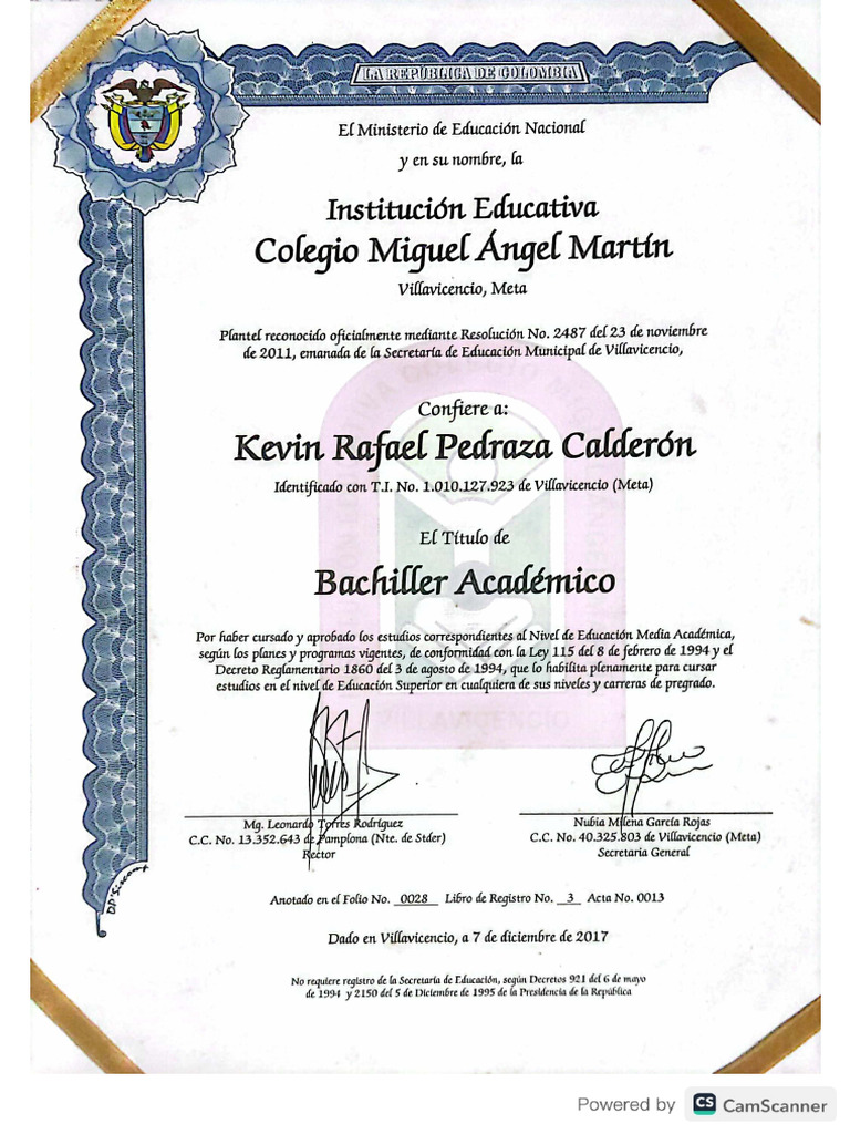 Diploma de Bachiller | PDF