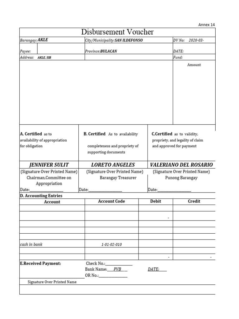 Voucher Sample | PDF | Payments