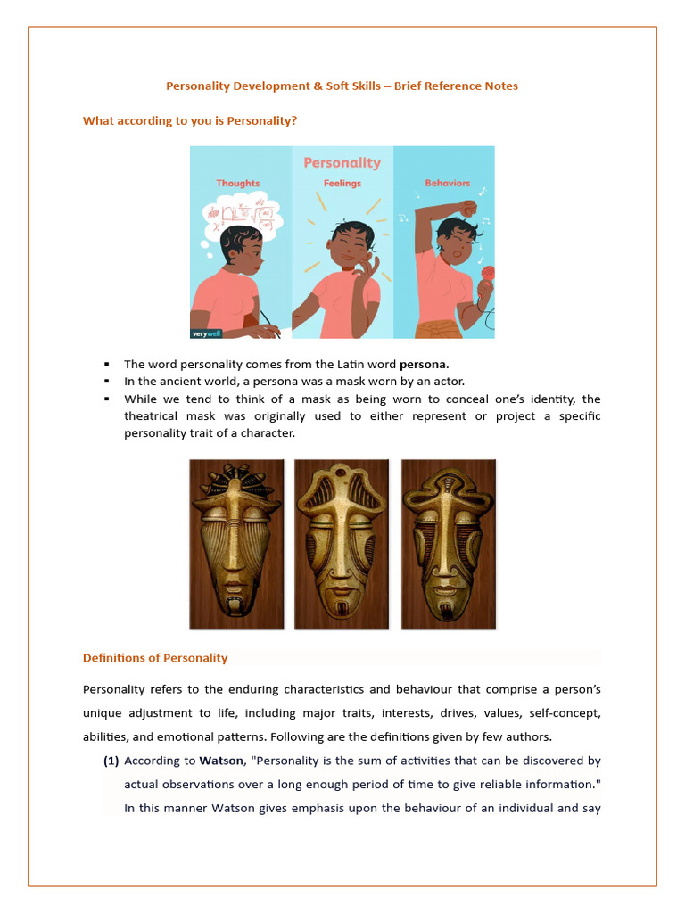 Personality Development & Soft Skills Guide | PDF | Attitude ...