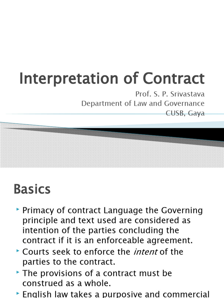 Interpretation of Contract | PDF | Statutory Interpretation | Justice