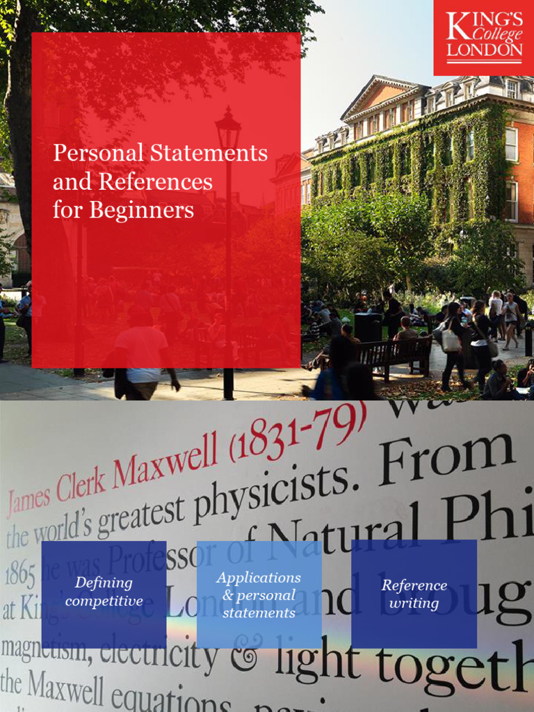 Personal Statements and References For Beginners | PDF | Cognition