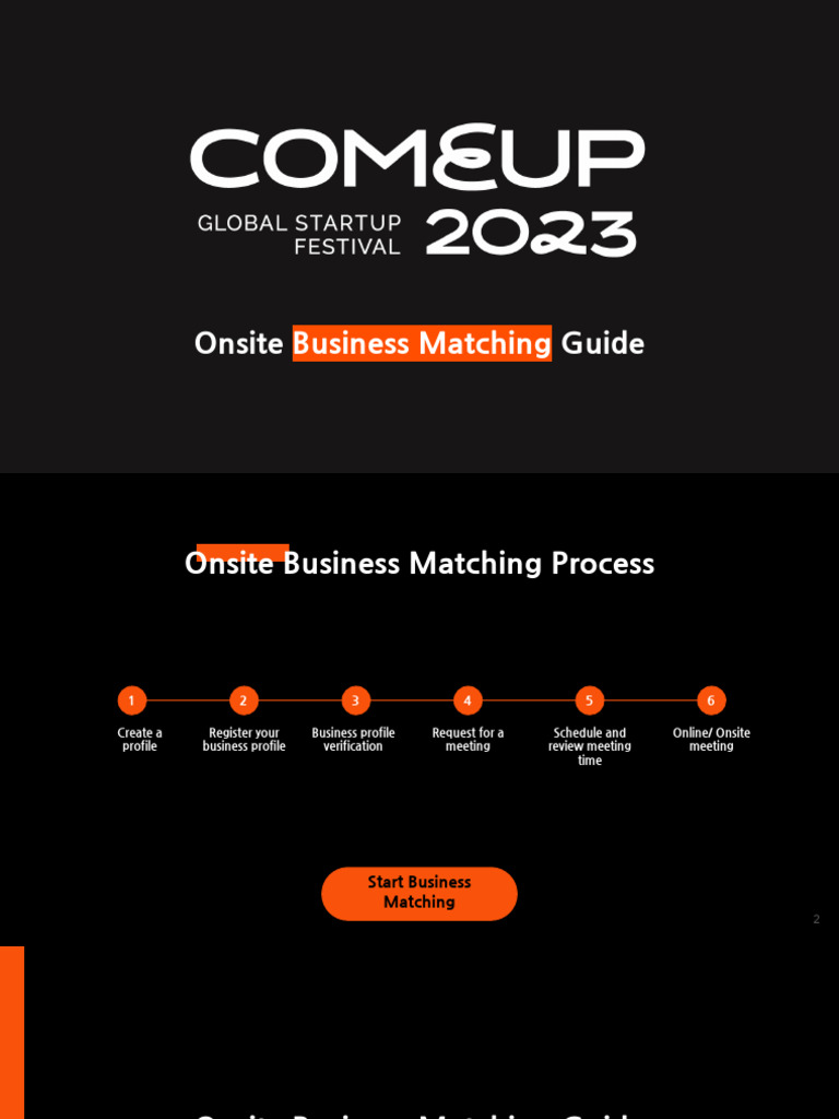 Onsite Business Matching Guide | PDF | Startup Company | Small Business ...