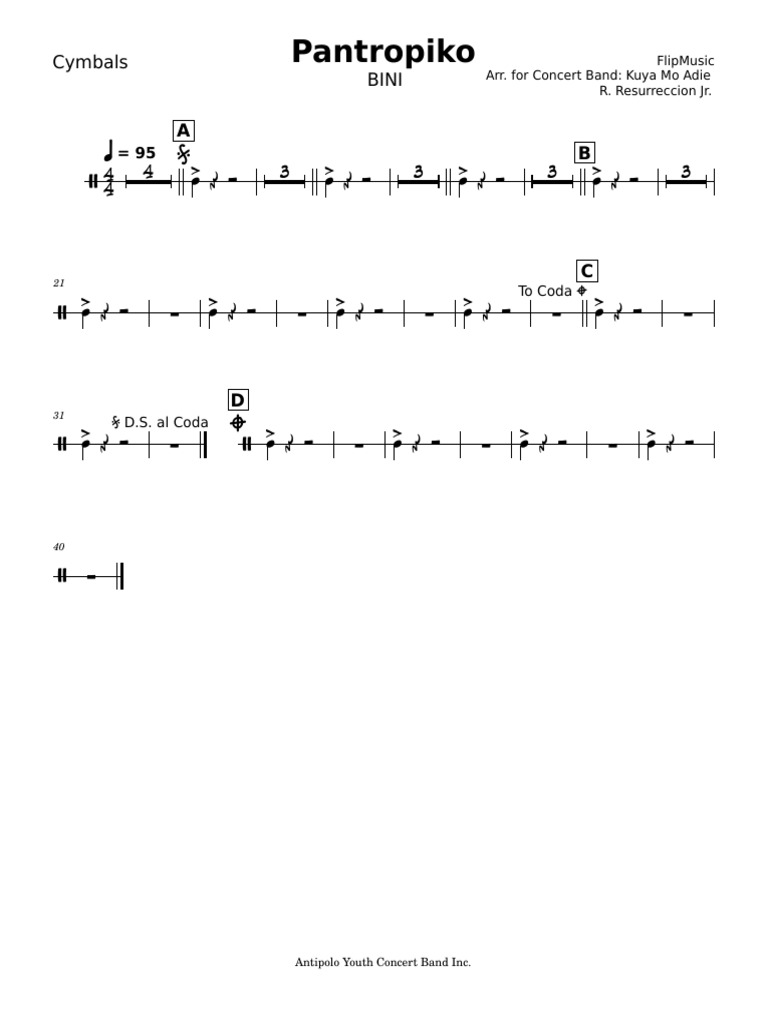 Pantropiko Cymbals | PDF