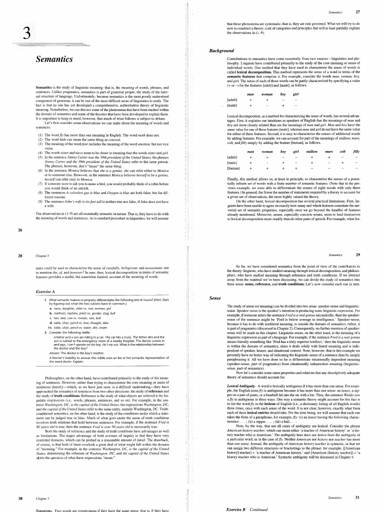 Chapter 6 Semantics | PDF | Semantics | Ambiguity