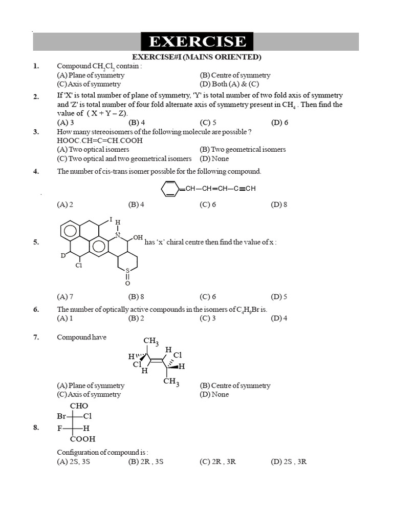 Stereo Isomerism 1 | PDF | Isomer | Conformational Isomerism