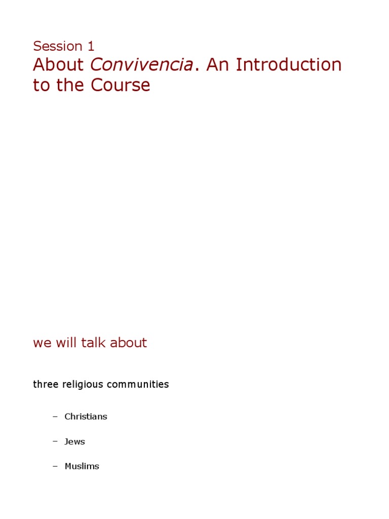 Convivencia: Coexistence in Iberia History | PDF | Religion & Spirituality