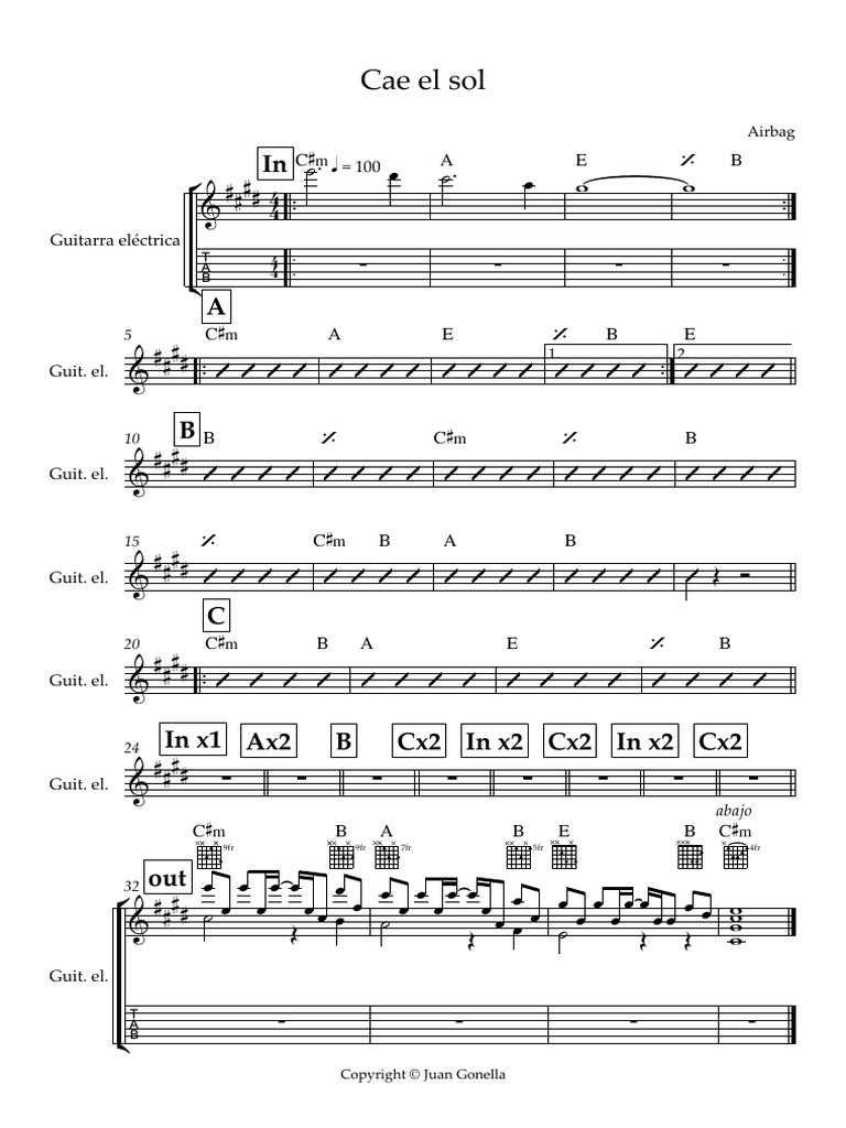 Cae El Sol - Partitura Completa | PDF