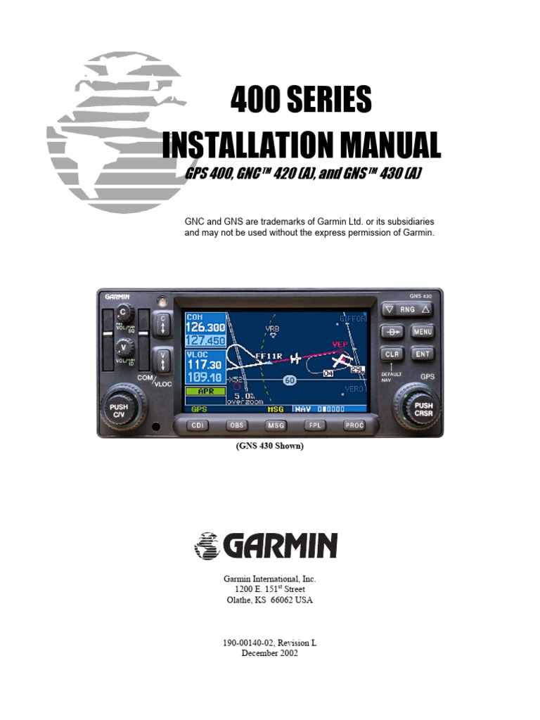 Garmin 420 User Manual | PDF | Modulation | Decibel
