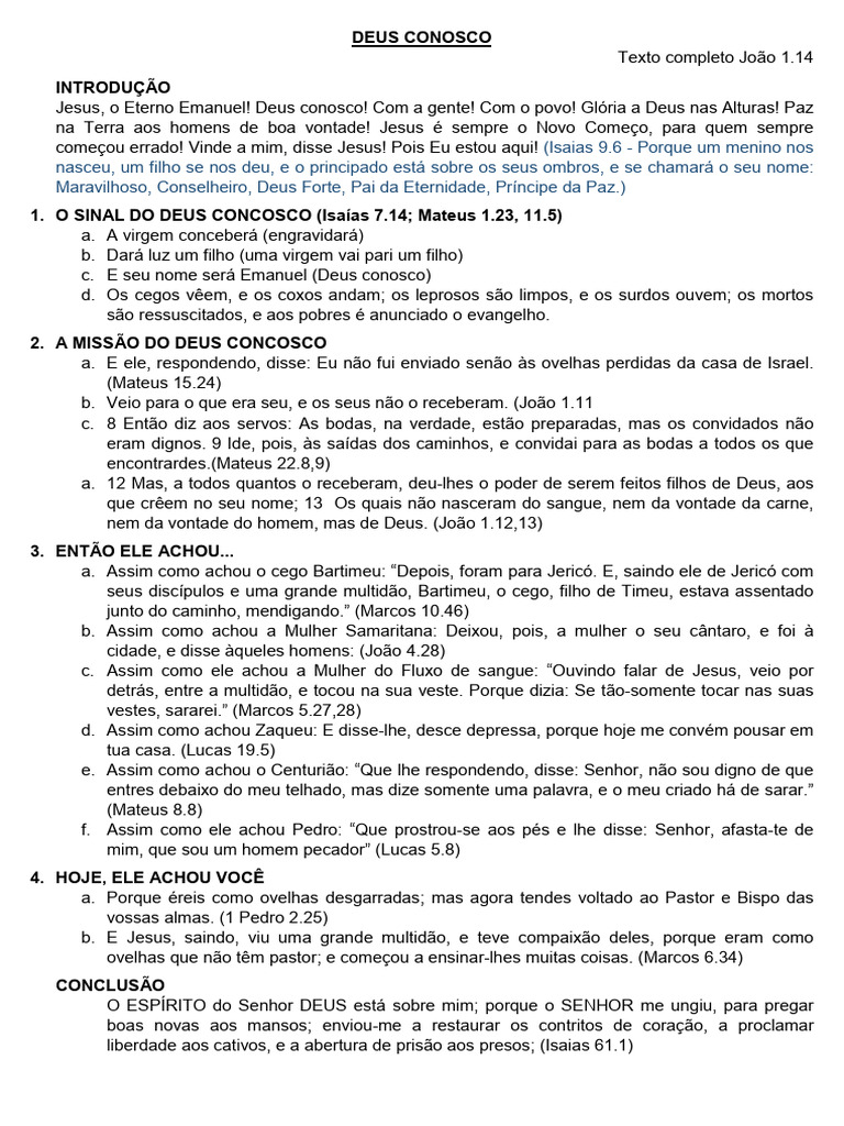 07 - Deus Conosco | PDF | Jesus | Evangelho de João