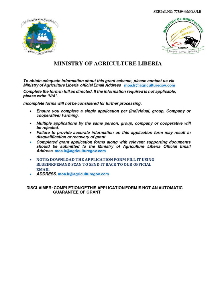 Application Form | PDF | Farms | Agriculture