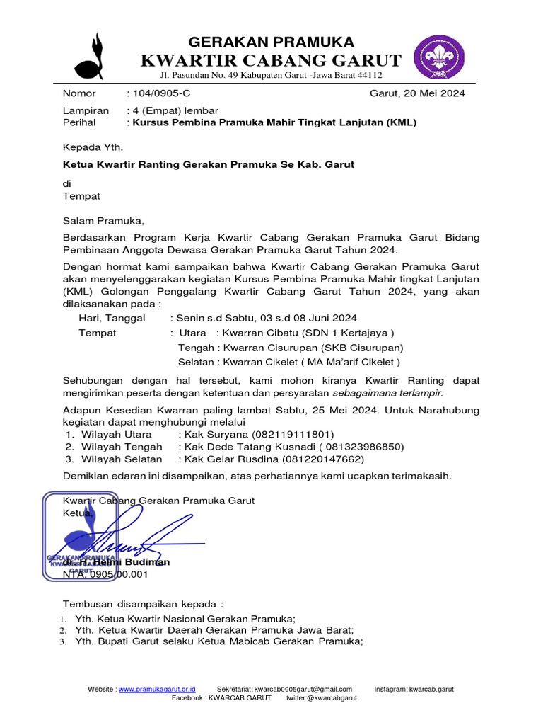 P. Edaran - KML - Kwarcab - Garut - 2024 | PDF