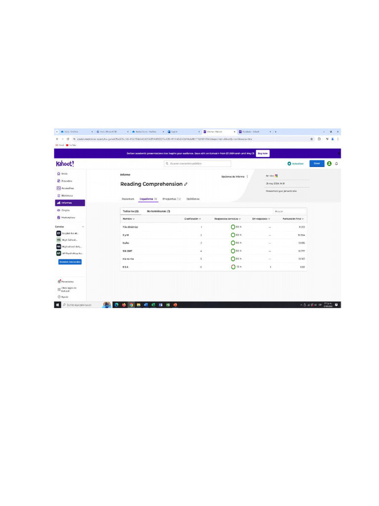 Kahoot Score | PDF