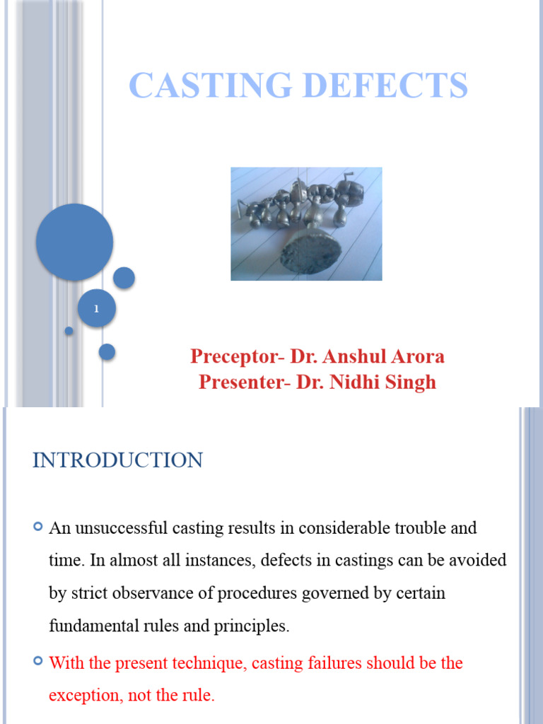 Dental Casting Defects | PDF | Porosity | Casting