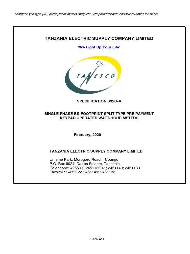 S32G-A-1 - Single Phase Footprint Split Type (RF) Prepayment - With Box For MCU | Download Free ...