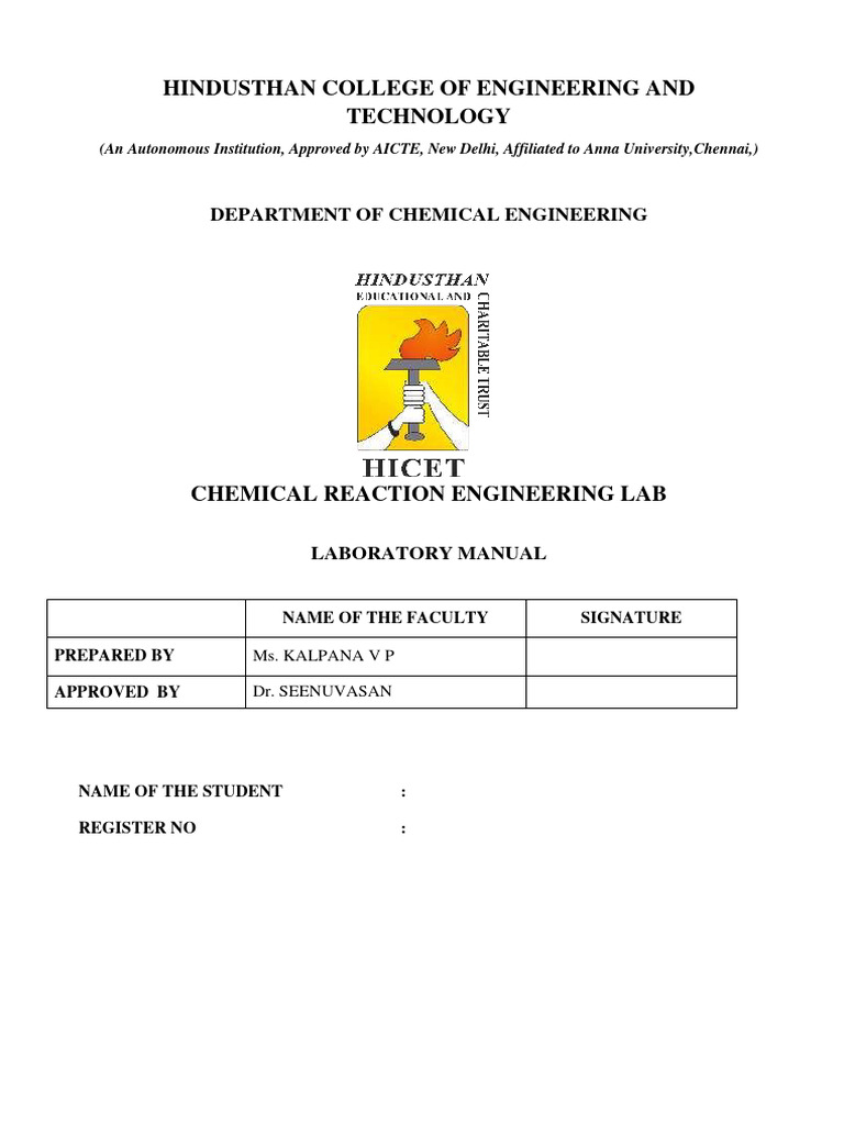 Cre Lab | Download Free PDF | Chemical Reactor | Engineering