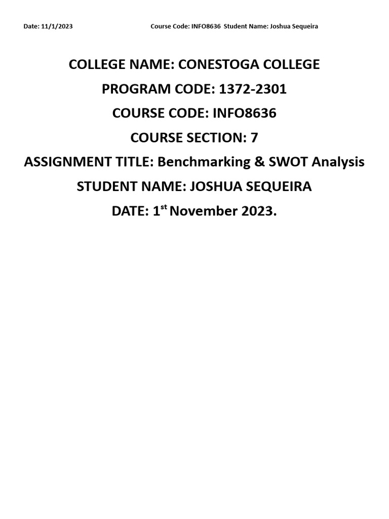F23 Sequeira, Joshua INFO8636 Assignment2 | PDF | Hotel | Customer