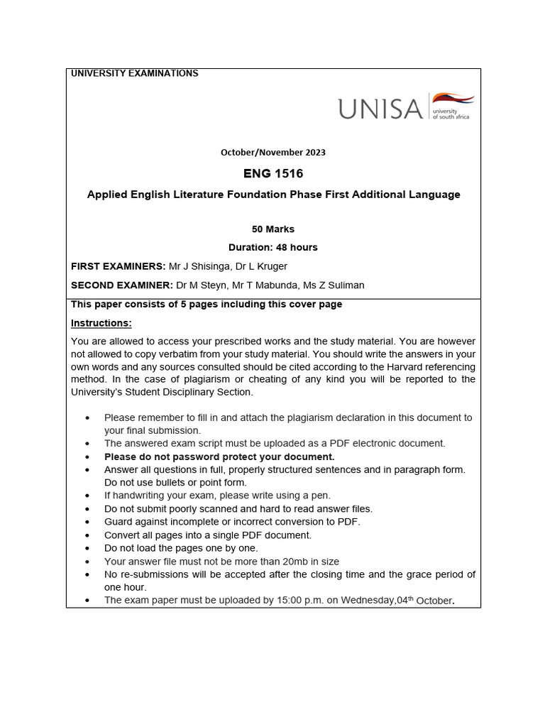 Eng1516 2023 Eqp Main | PDF | Anansi