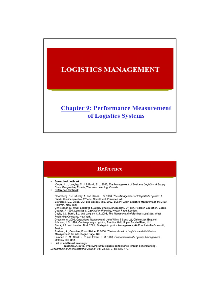 Logistics Performance Metrics Guide | PDF | Benchmarking | Performance Indicator