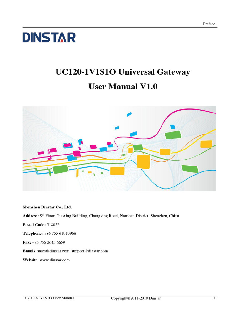 Dinstar UC 120 Manual | PDF | Computer Network | Ip Address