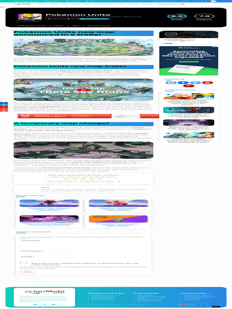 Pokémon Unite's New Map Unveiled | PDF