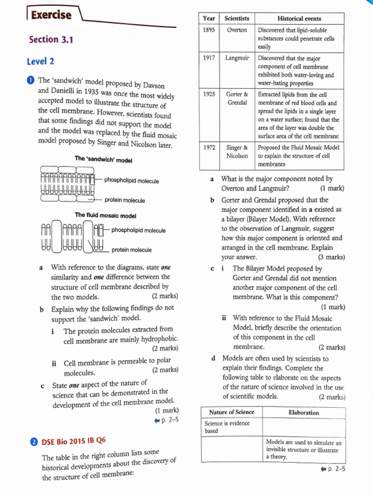 Bio ch.3 Exercise | PDF