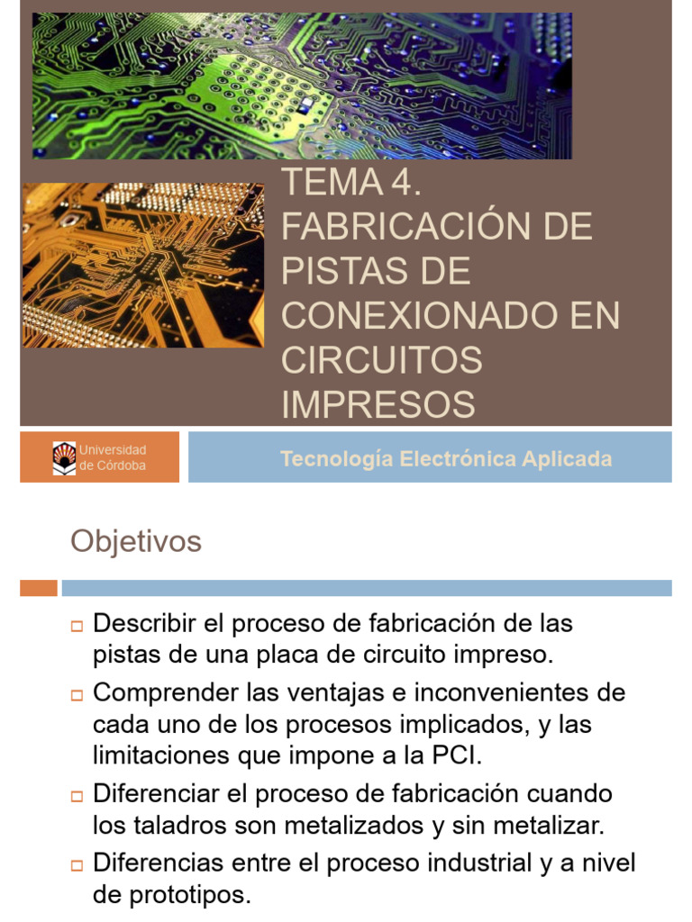 04_Tema4_TEA_curso 2022_23 | PDF | Placa de circuito impreso | Grabado