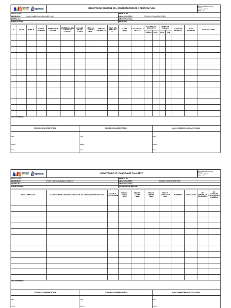 Formato Excel | PDF | Hormigón
