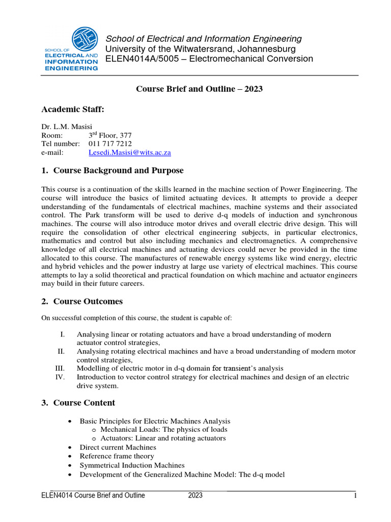 Cbo - Elen4014a - 2023 | PDF | Machines | Engineering