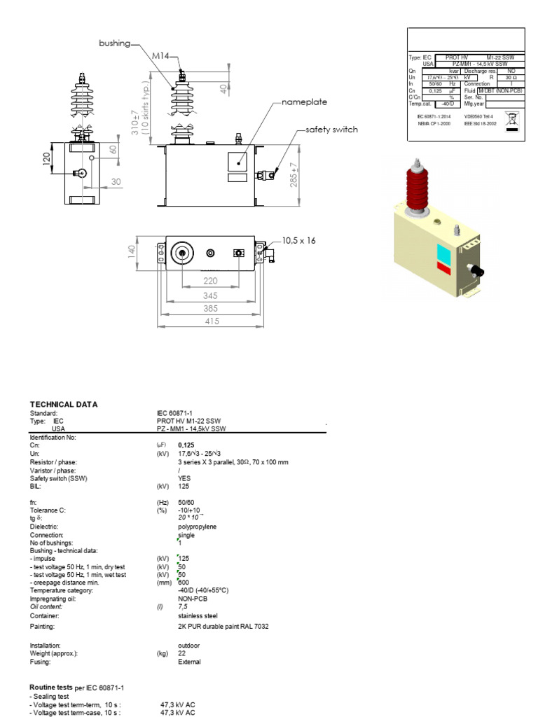 PROTEC Z HV M1 - 22kV SSW (Rev 10) | PDF | Electrical Engineering ...
