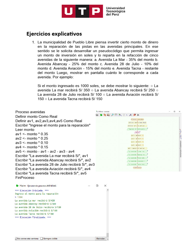 Ejercicios Explicativos | PDF