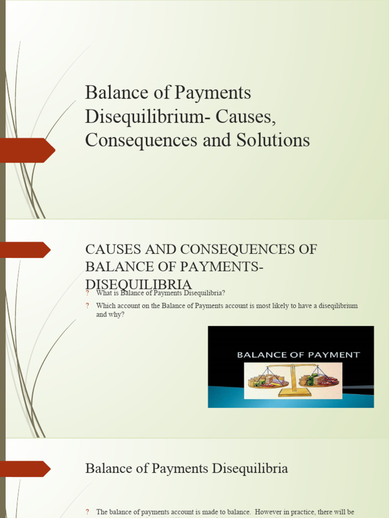 Causes and Consequences of BOP Disequilibrium | PDF | Cost Of Living ...