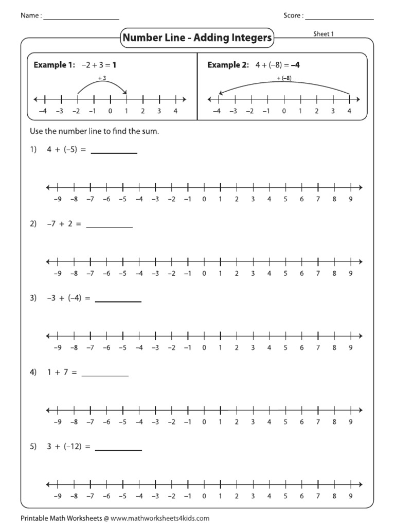 Integer Activity | PDF
