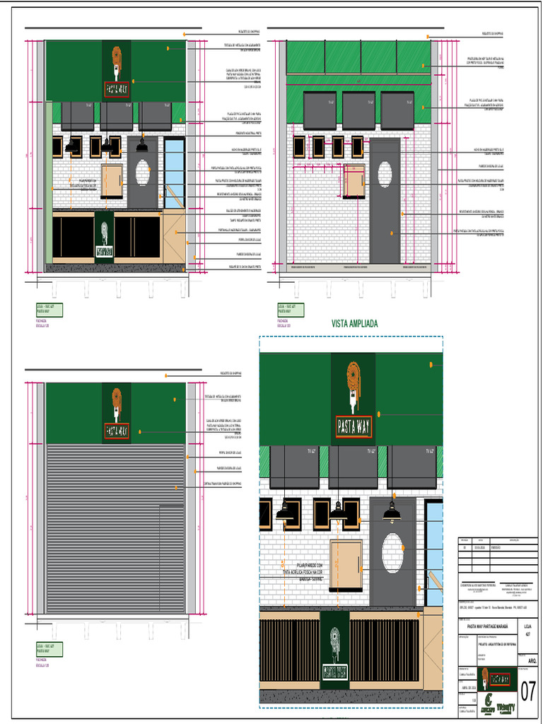 Fachada da Loja Pasta Way Marabá | PDF | Pinturas | Projeto arquitetônico