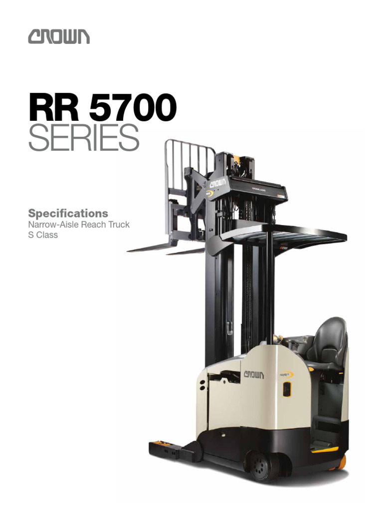 RR 5700 Series Narrow-Aisle Truck Specs | PDF | Transport | Land Vehicles