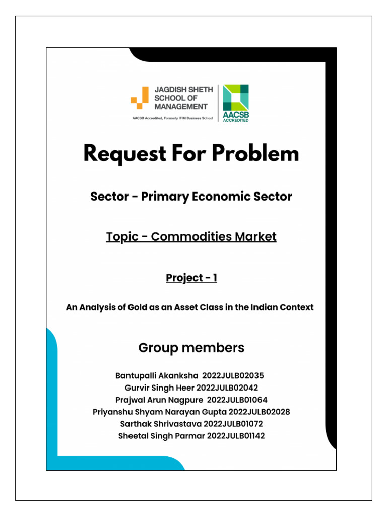 RFP_Group Report_Project 1 | Download Free PDF | Cost Of Living | Futures Contract