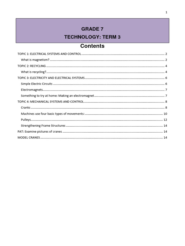Technology Resource PPT Electrical Systems | PDF | Crane (Machine) | Magnet