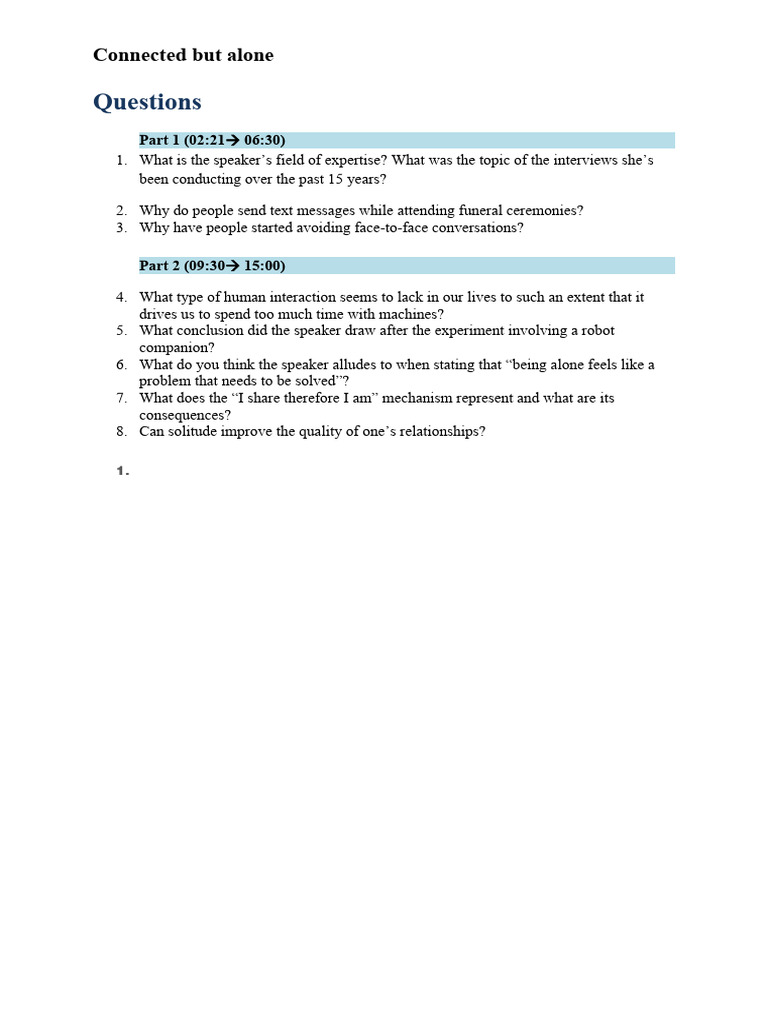 Social Media Connected But Alone Ted Talk Conversation Topics Dialogs ...