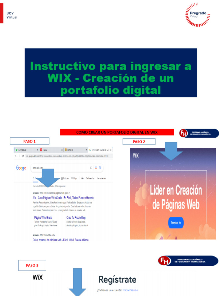 Creación de Portafolio en Wix - Actualizado | PDF