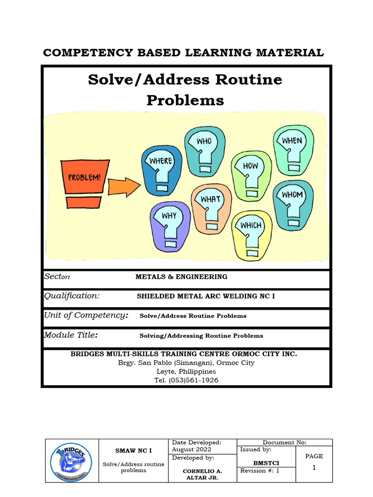 3 Solve Address Routine Problems | PDF | Iso 9000 | Quality Management