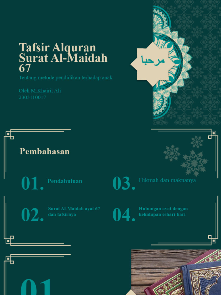 Tafsir Al-Quran Surat Al-Maidah Ayat 67, Tentang Metode Pendidikan | PDF