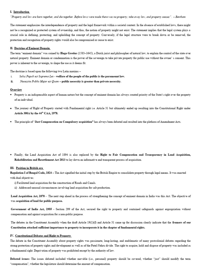 Property Rights and Land Reforms | Download Free PDF | Eminent Domain ...