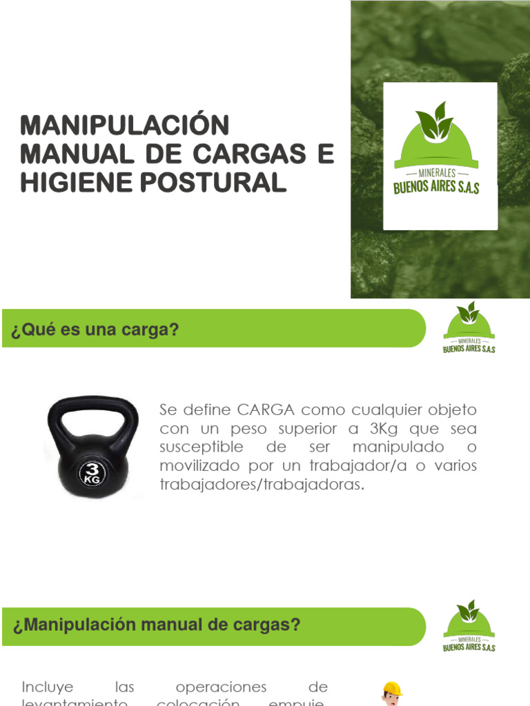 Manupulacion Manual de Cargas e Higiene Postural | PDF