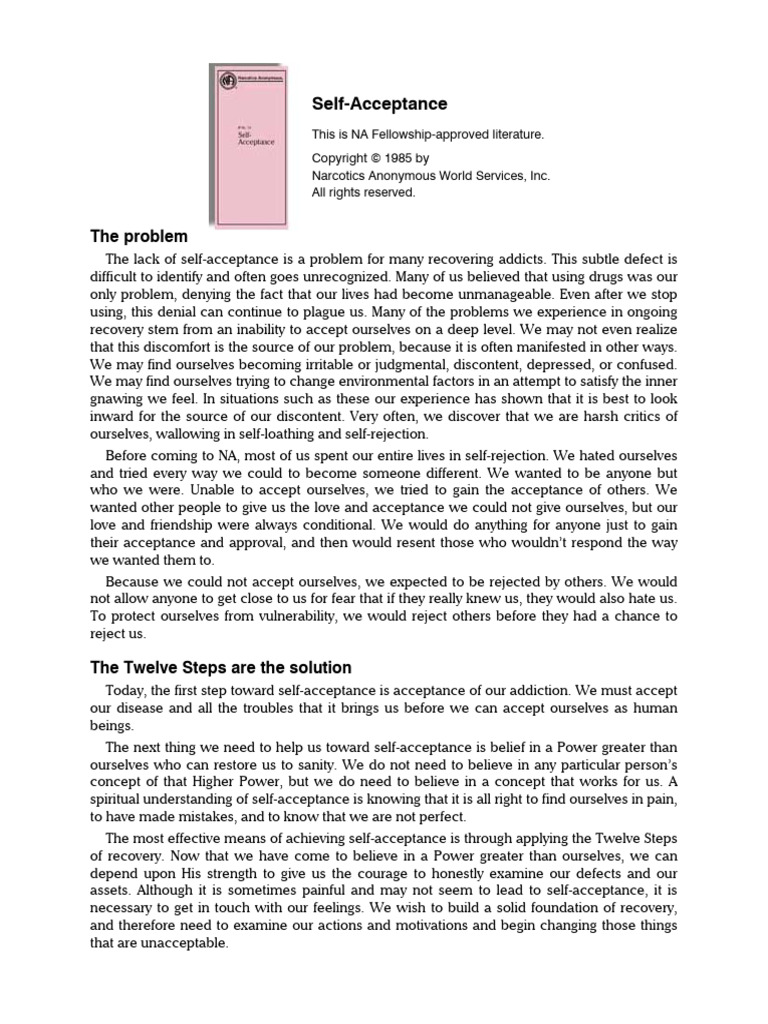 IP 12 Self Acceptance | PDF | Twelve Step Program | Psychology