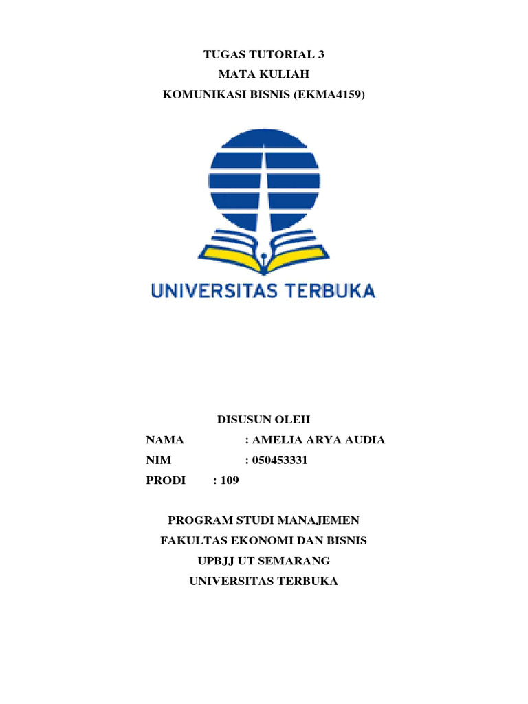 Tugas 3 Komunikasi Bisnis | PDF | Bisnis