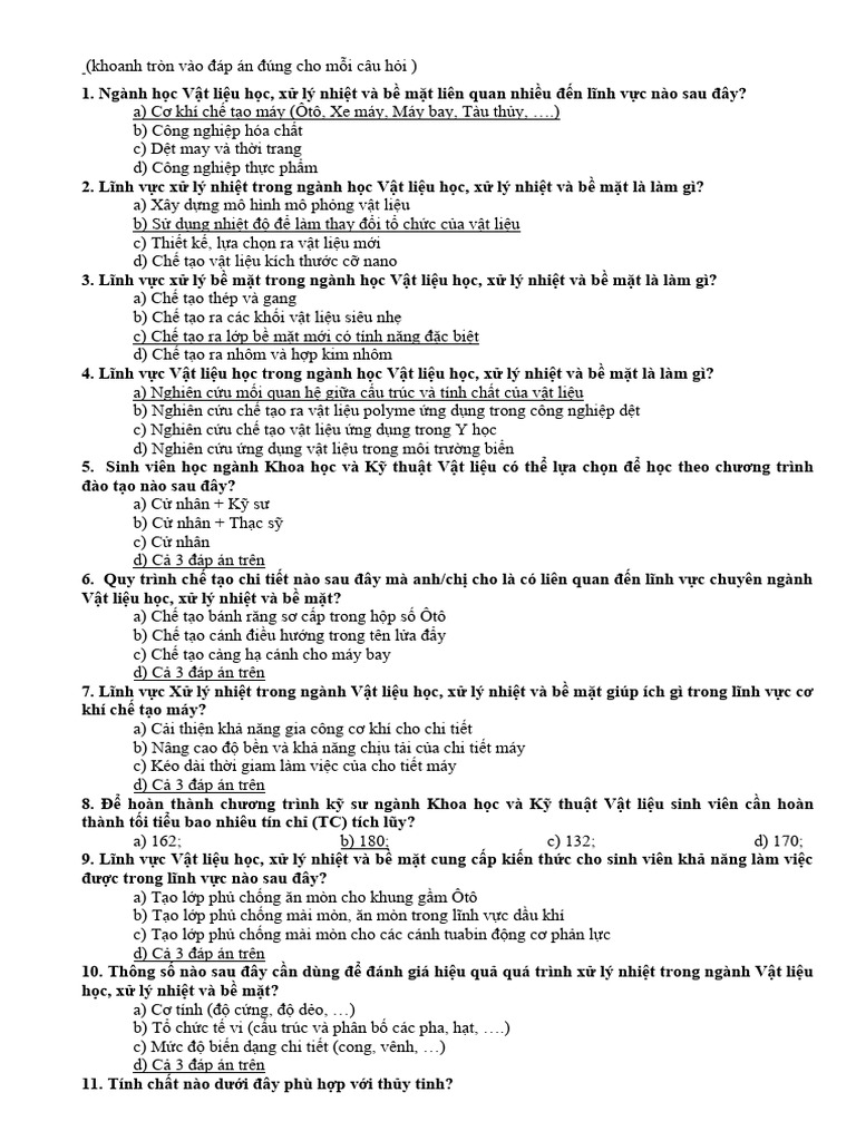 De Cuong On Tap 1 | PDF